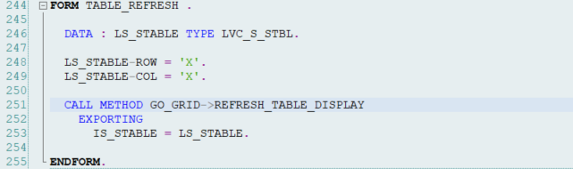 [SAP ABAP] REFRESH_TABLE_DISPLAY : 네이버 블로그