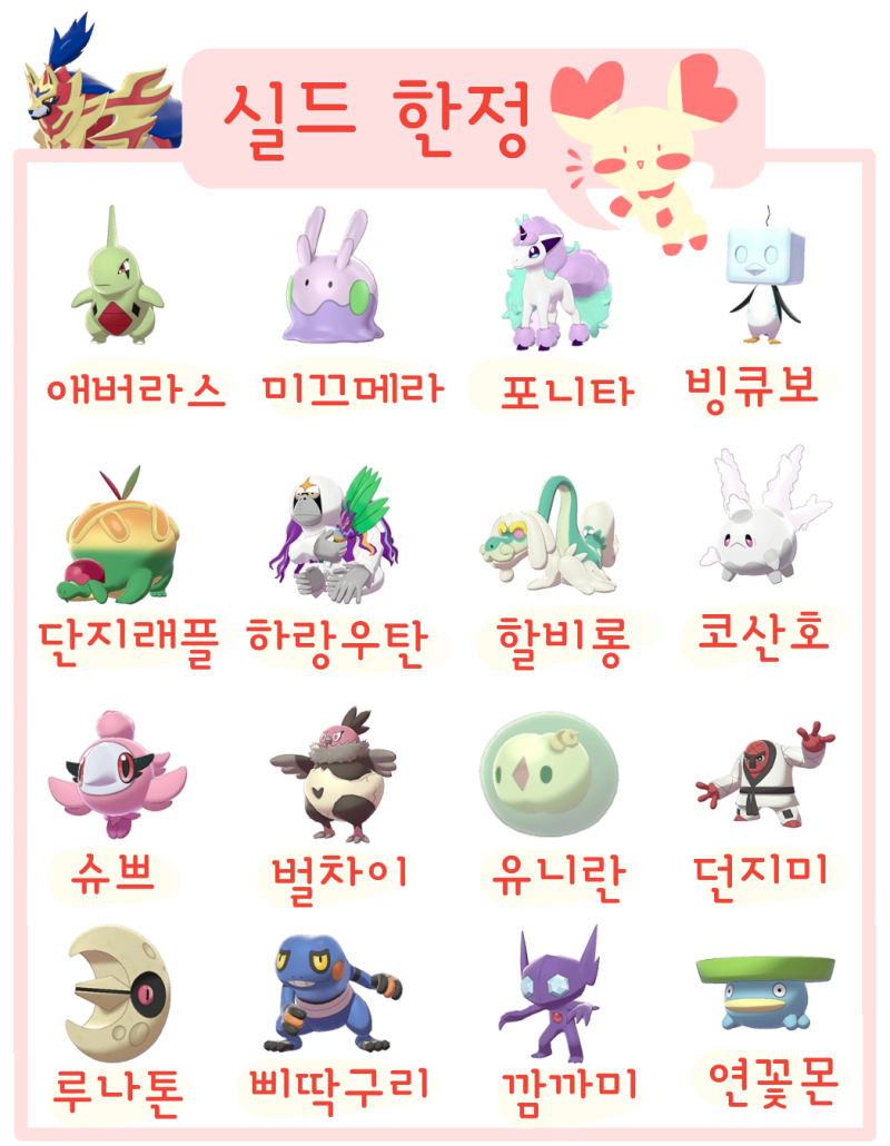 포켓몬스터 소드 실드 차이 공략 버전 한정 포켓몬 차이점 네이버 블로그