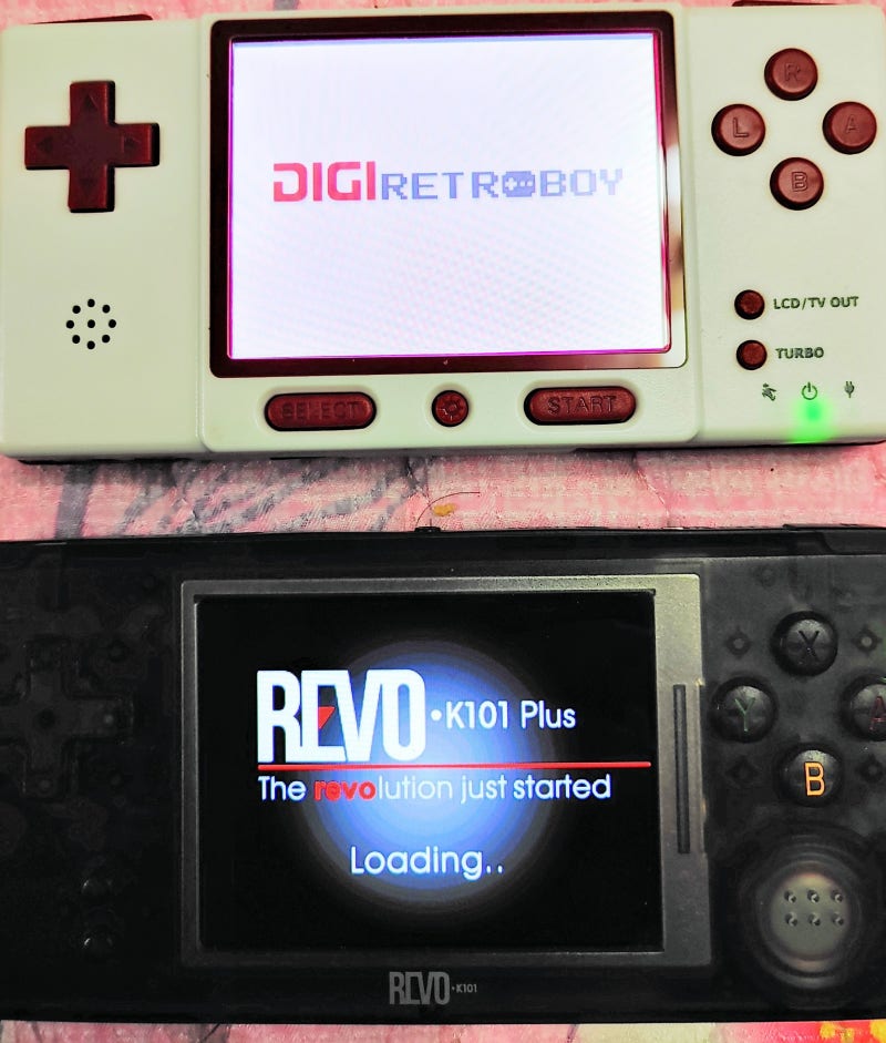 GBA호환기 비교 - REVO K101PLUS, DIGI RETROBOY 디지 레트로보이 +REVO K101P 2021년형 ...
