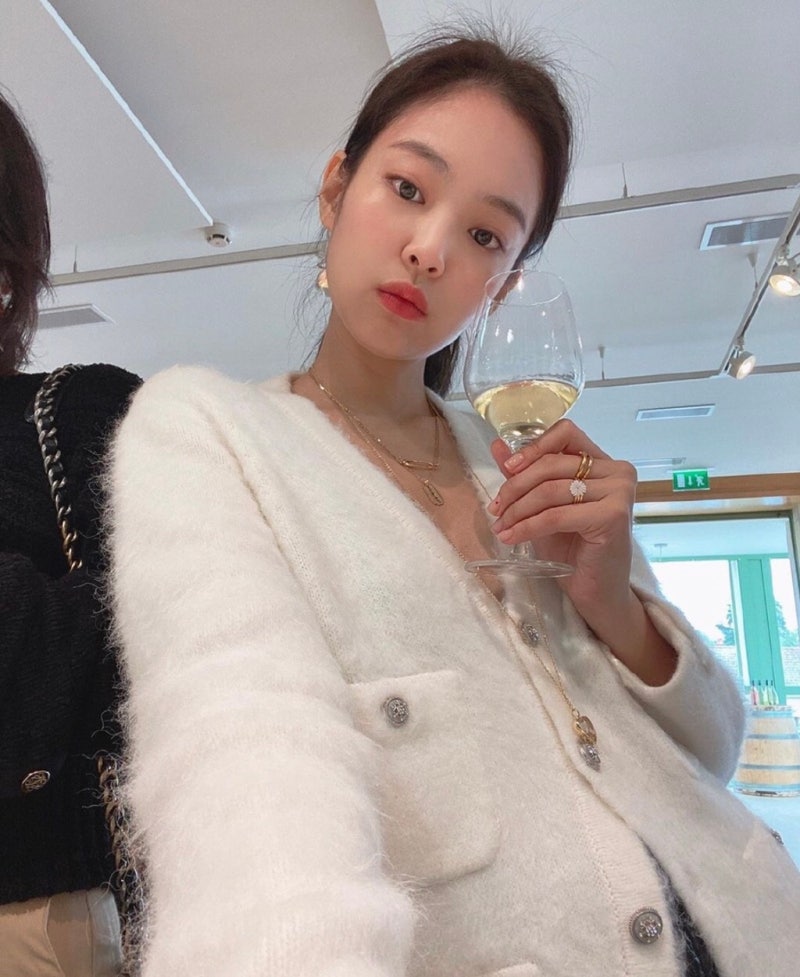 제니 샤넬 샤샤 가디건 쥬얼리 버튼 화이트 네이비 네이버 블로그