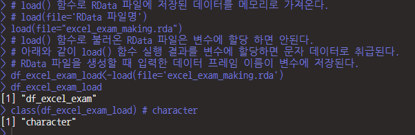[Day67][R-6] 외부데이터(.csv) 읽어오기, 엑셀파일(.xlsx)읽어오기, 데이터파일로 저장하기(.csv/.rda ...