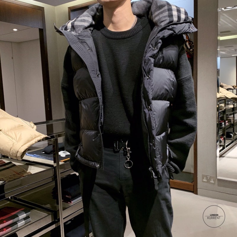[BURBERRY] 버버리 록웰 소매 탈부착 후드 다운 패딩 / Lockwell Detachable Sleeve Hooded ...