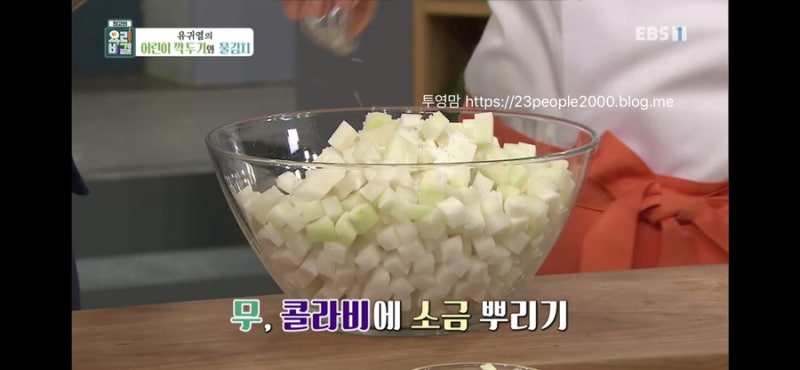어린이 깍두기 과일 물김치 최고의요리비결 유귀열 최요비 네이버 블로그