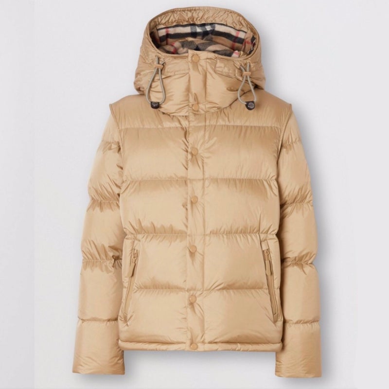 [BURBERRY] 버버리 록웰 소매 탈부착 후드 다운 패딩 / Lockwell Detachable Sleeve Hooded ...