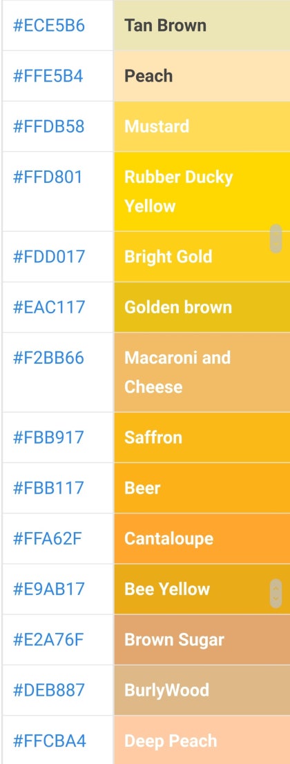 saffron color code in html