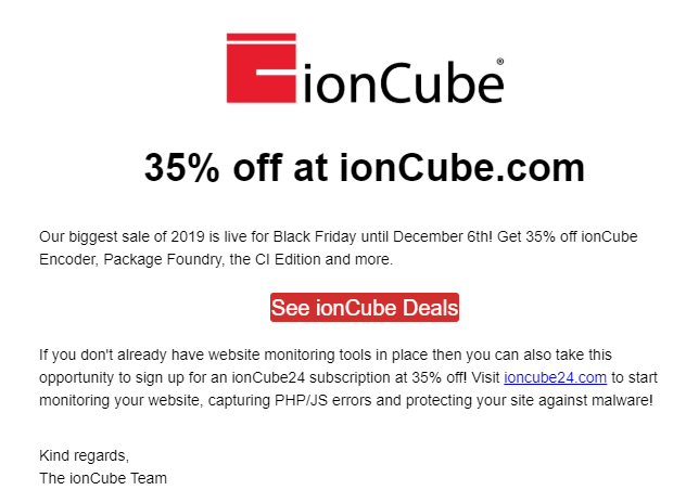 PHP 암호화 프로그램 - ionCube Encoder 블랙 프라이데이 35% 할인 : 네이버 블로그