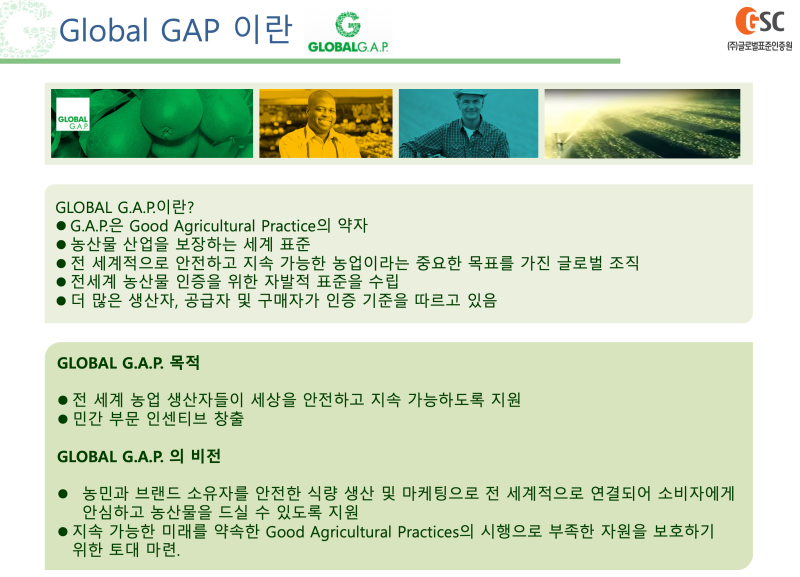 글로벌갭(Global GAP) | 국제 우수 농산물 인증 : 네이버 블로그