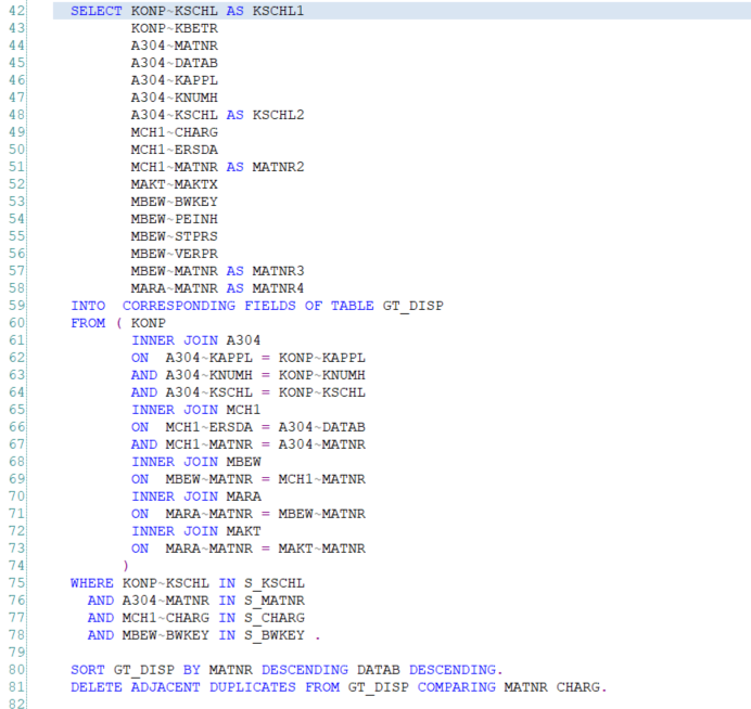 [SAP ABAP] FROM 기반 OPEN SQL : 네이버 블로그
