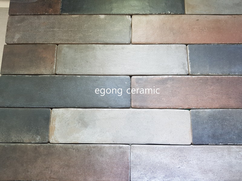 TERRA MIX NERO / 테라 믹스 네로 (70*280) 브릭 디자인 타일 / 브릭무니 포세린타일 / 헤링본 패턴 인테리어 ...