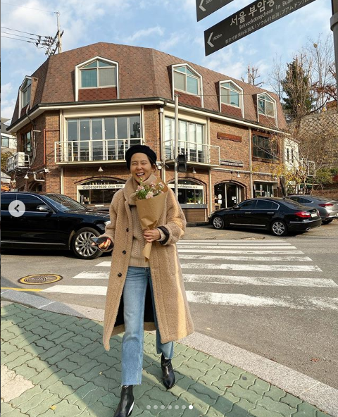 김나영 인스타그램 패션 프론트로우 시어링 겨울 코트 네이버 블로그