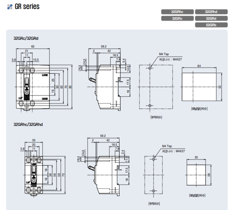 LS산전] 산업용 분전반용누전차단기 32GRHS 20A, 46% OFF