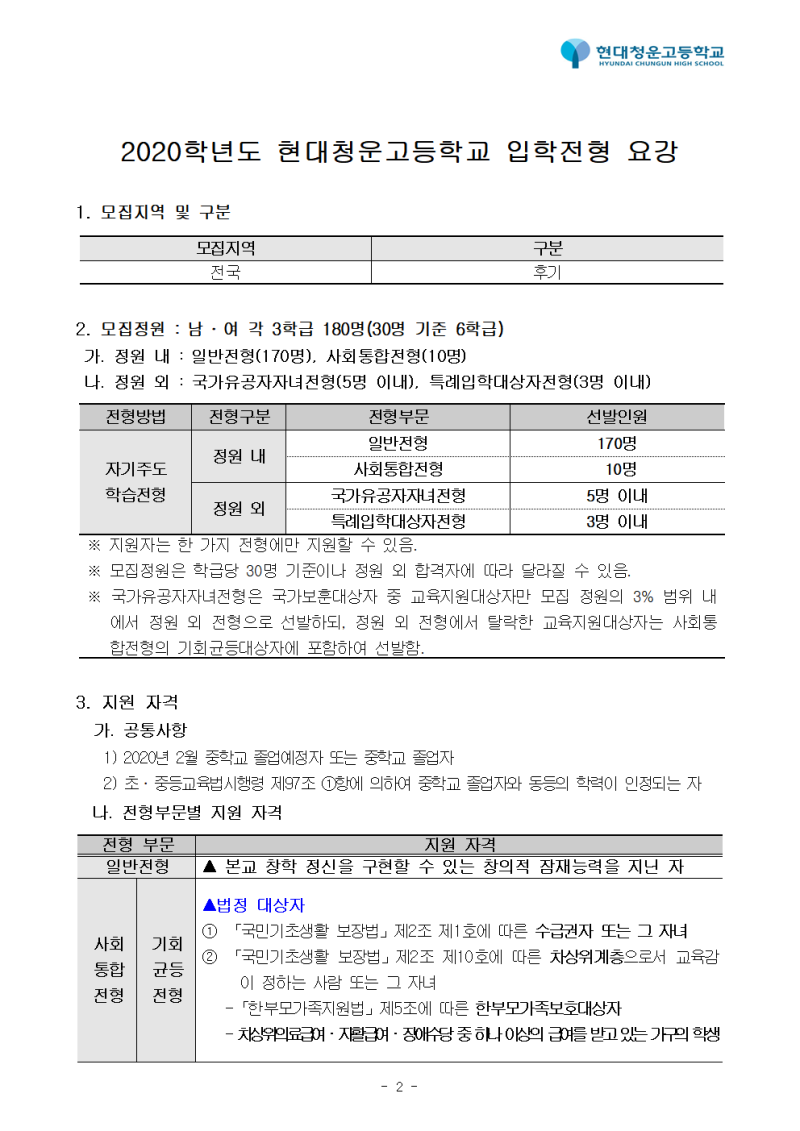 2020 현대청운고 면접부산 울산 경남 학원 및 면접 기출안내 네이버 블로그