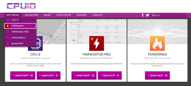 노트북 컴퓨터 cpu 적정 온도 측정 및 확인 방법, CPUID HWMonitor 프로그램 다운로드 : 네이버 블로그
