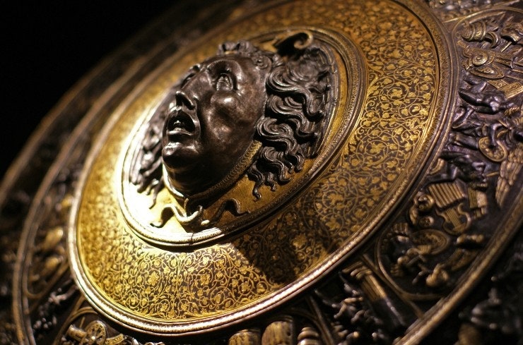 필리포 네그롤리(Filippo Negroli) - 메두사 방패(Medusa shield), Kunsthistorisches ...