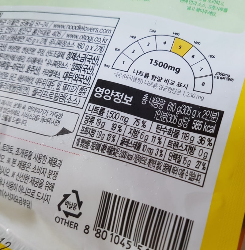 오뚜기 면사랑 잘게 다져 볶은 유니짜장 칼로리열량 및 영양성분정보 봉지 짜장면 자장면 조리법 네이버 블로그