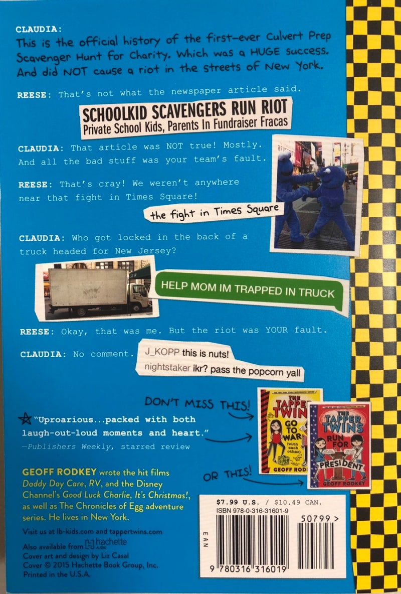 The Tapper Twins by Geoff Rodkey : 네이버 블로그