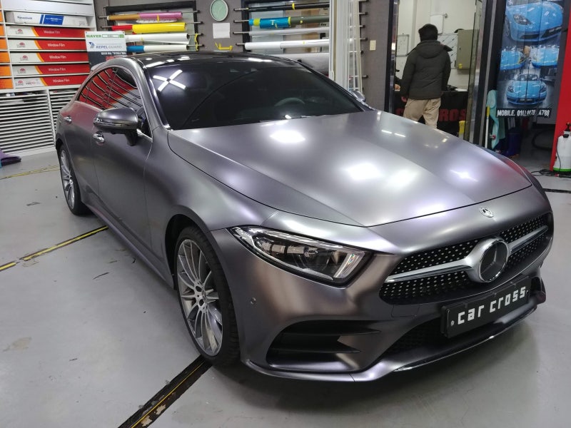 광명 자동차랩핑 벤츠 Cls 400d 사틴 다크 그레이 풀 스킨 네이버 블로그