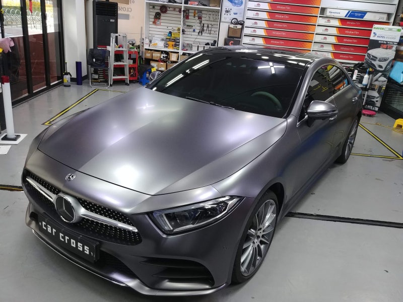 광명 자동차랩핑 벤츠 Cls 400d 사틴 다크 그레이 풀 스킨 네이버 블로그