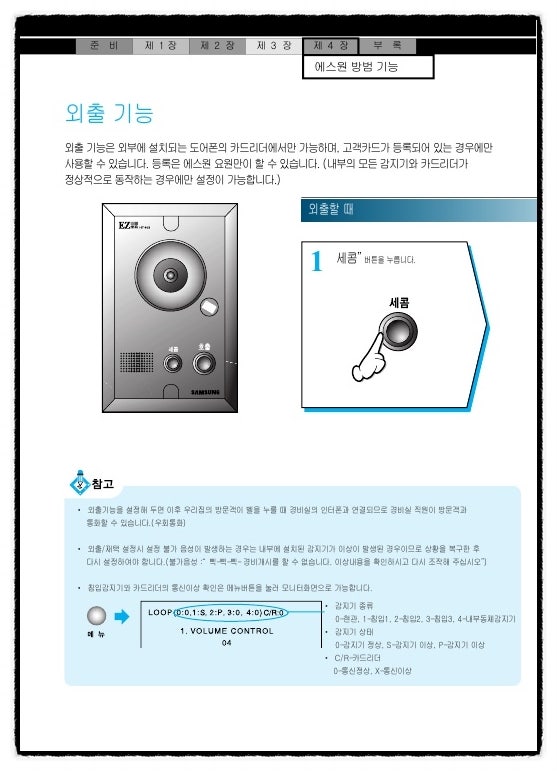 삼성 EZon 인터폰 SHT-704S, 705S, 706S 사용법 / 이지온 인터폰 매뉴얼 : 네이버 블로그