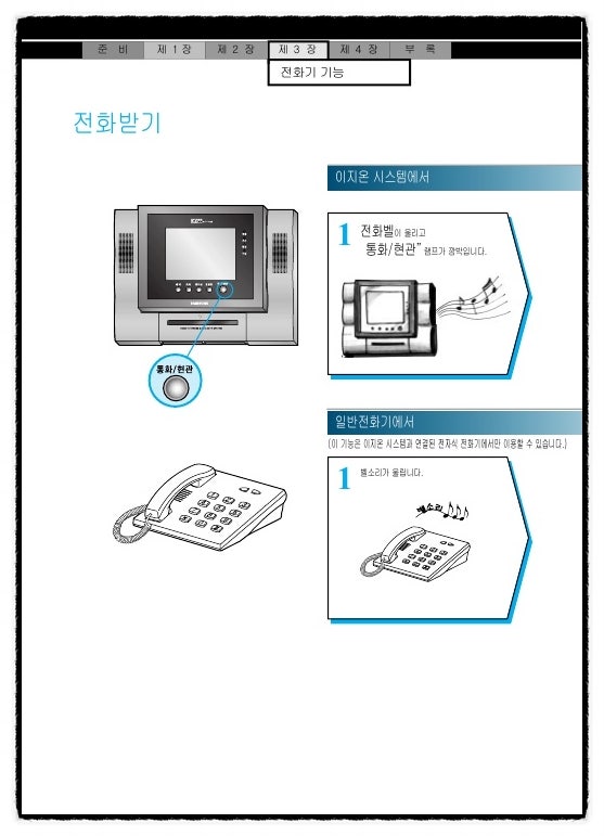 삼성 EZon 인터폰 SHT-704S, 705S, 706S 사용법 / 이지온 인터폰 매뉴얼 : 네이버 블로그