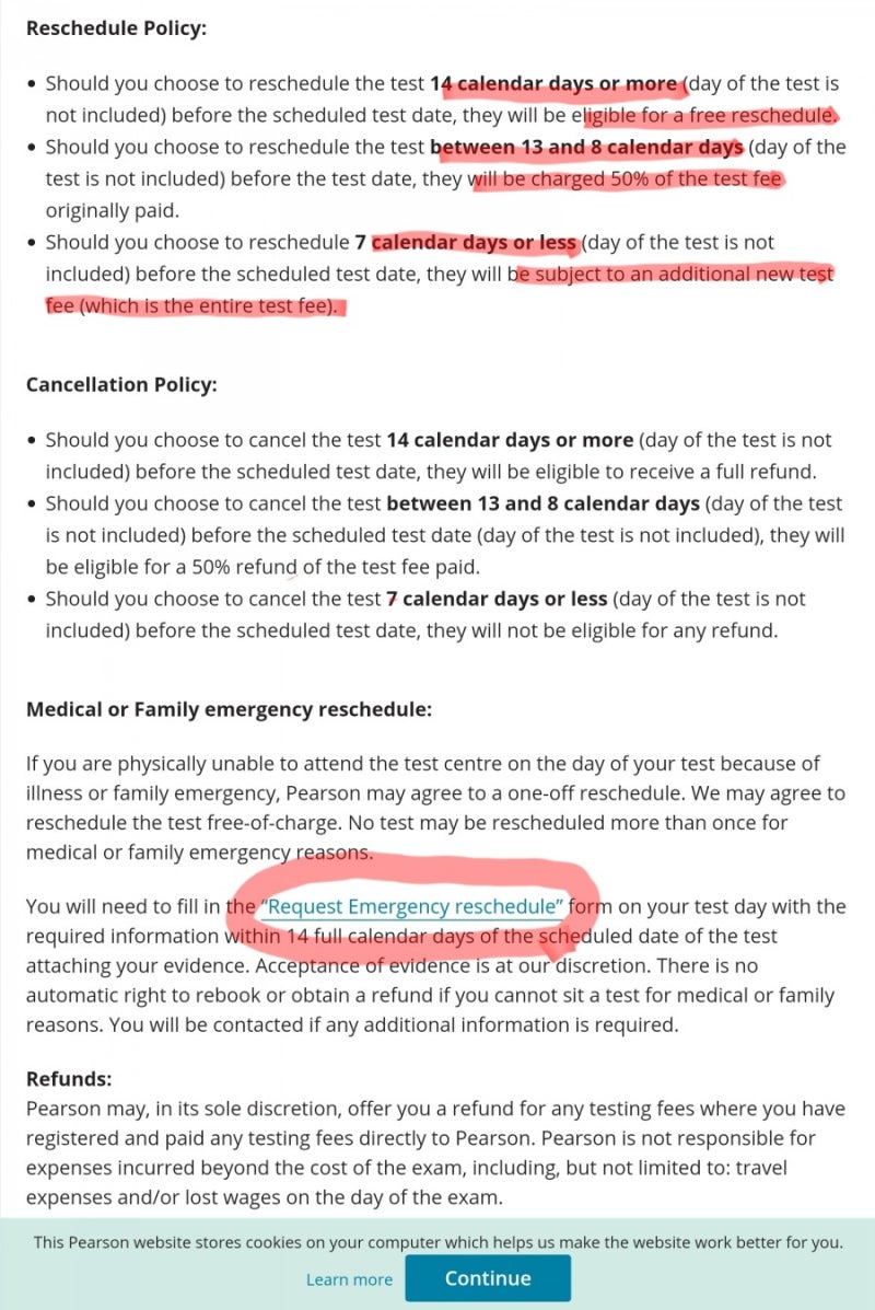 [PTE 시험 등록 TIP] Reschedule Fee 안 내고 Reschedule 하고 싶을 때 / 정말 아플 때 (feat ...