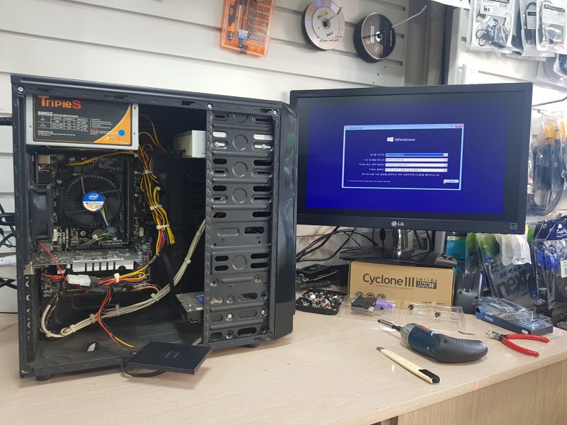 LG노트북 - Xnote LGC50 SSD-240G 교체 및 윈도우10 재설치 / 데스크탑 컴퓨터 SSD-240G 추가 ...