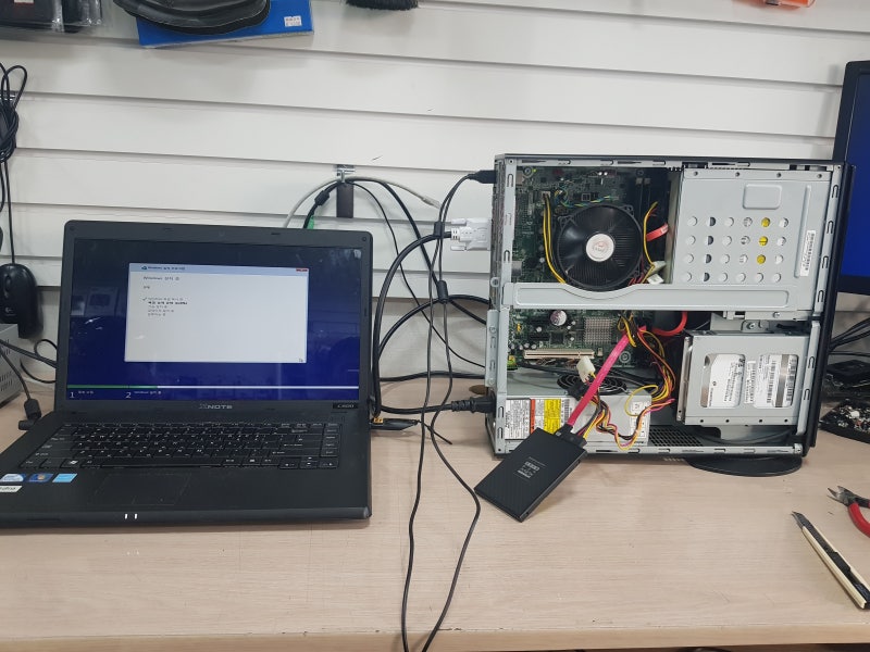 LG노트북 - Xnote LGC50 SSD-240G 교체 및 윈도우10 재설치 / 데스크탑 컴퓨터 SSD-240G 추가 ...