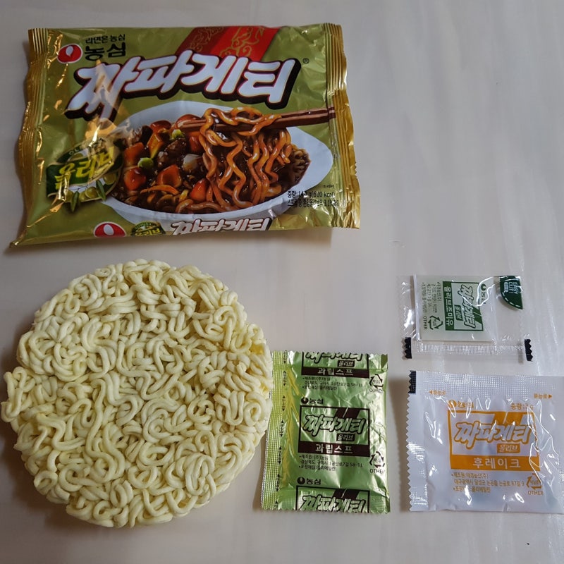 농심 올리브 짜파게티 칼로리열량 및 영양성분정보 자파게티 짜장면 자장면 짜장라면 조리법 물양 영양정보 네이버 블로그