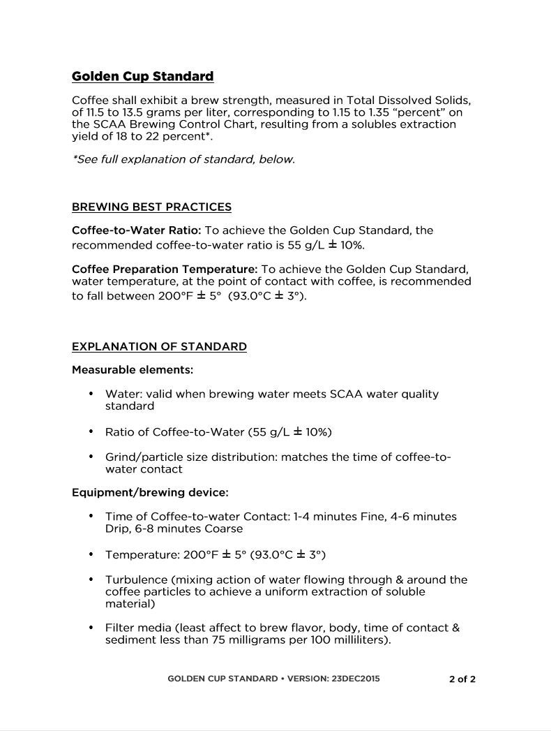 [호시리온 커피컴퍼니] 핸드드립/브루잉 SCA 골든컵에 대해 - SCAA Standard Golden Cup : 네이버 블로그