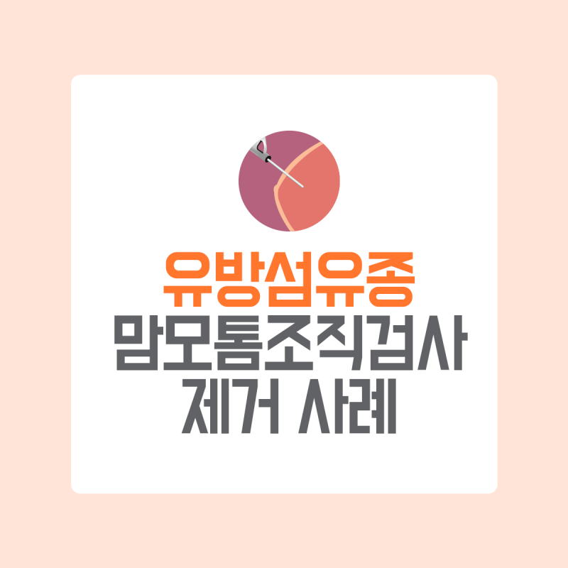 유방섬유종 맘모톰조직검사 제거 사례 네이버 블로그