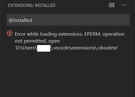 [VScode] Extension 에러 / Error while loading extensions : 네이버 블로그