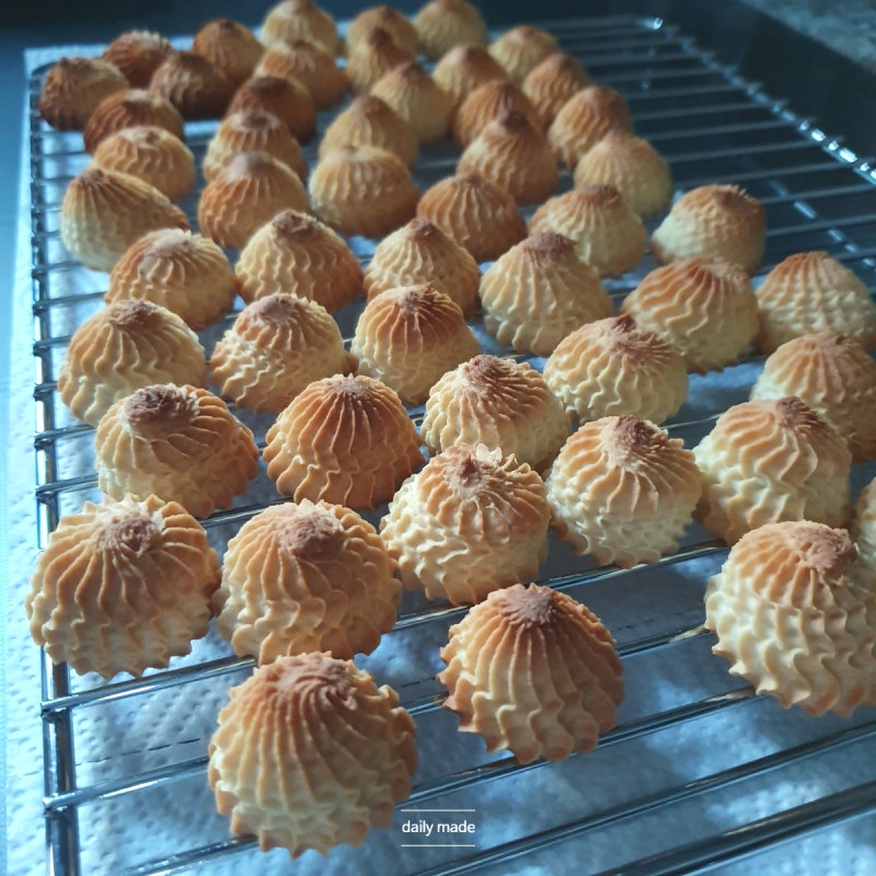 Handmade 취미 홈베이킹 상투과자 만들기 남은 백앙금으로 달지 않고 고소한 구리볼 만들었어요~ 네이버 블로그