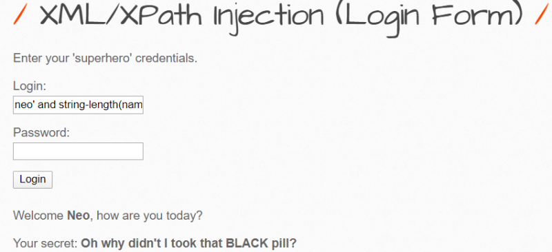 XML/Xpath Injection - Login Form : 네이버 블로그