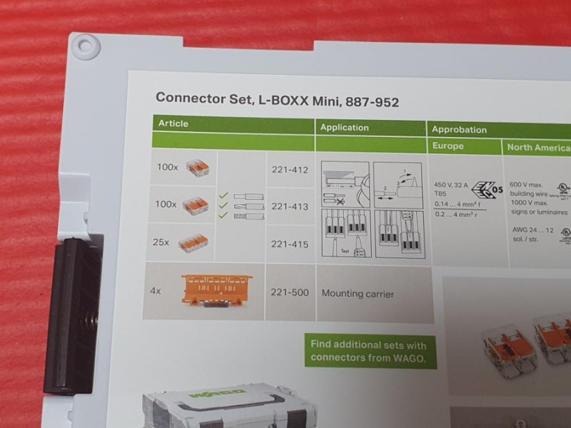 망구님 이벤트로 받게된 "와고 커넥터 221" L-BOXX Mini 세트. (Connector set L-BOXX Mini ...