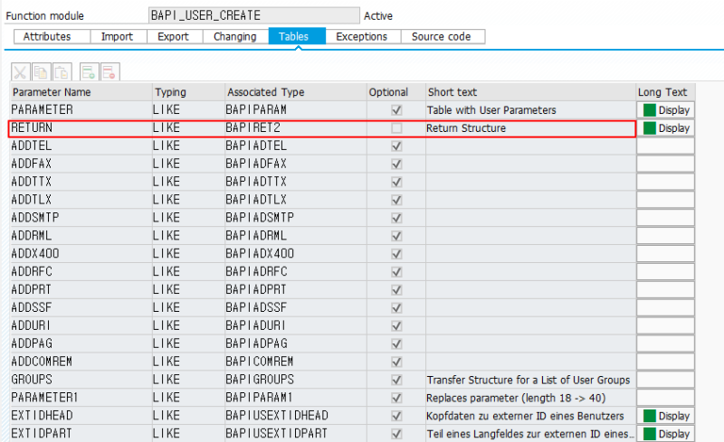 [ABAP 기초] BAPI_USER_CREATE : 네이버 블로그