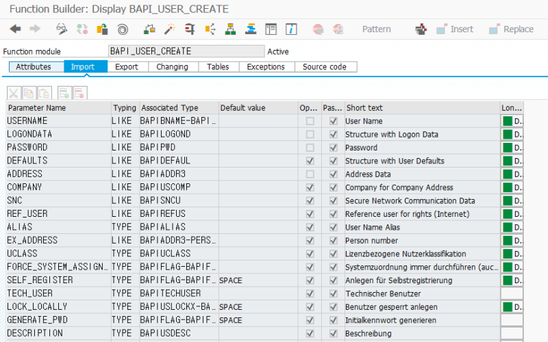 [ABAP 기초] BAPI_USER_CREATE : 네이버 블로그
