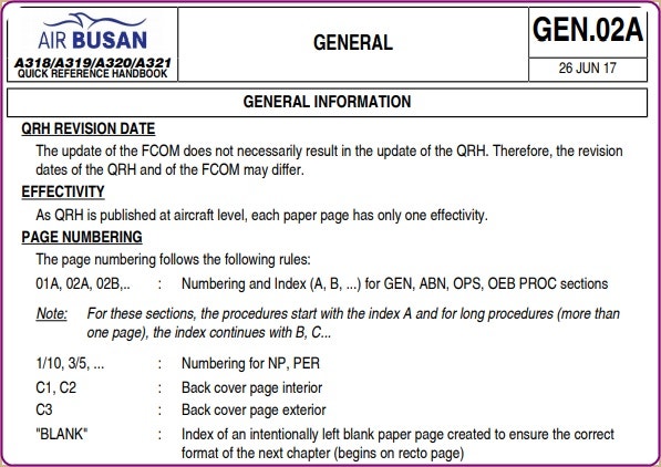QRH (Quick Reference Handbook) : 네이버 블로그