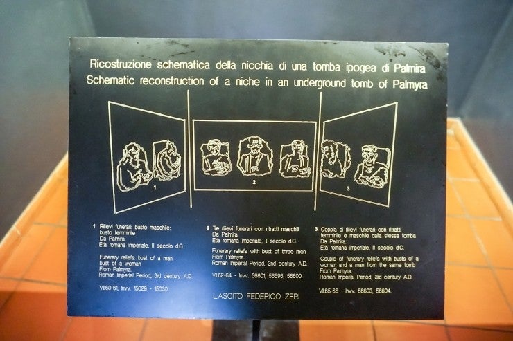 13개의 팔미라 부장 부조(Palmyran burial reliefs), Sala 7, Museo Gregoroano ...