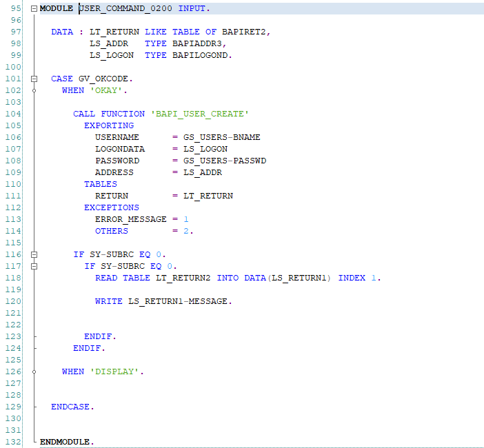 [ABAP 기초] BAPI_USER_CREATE : 네이버 블로그