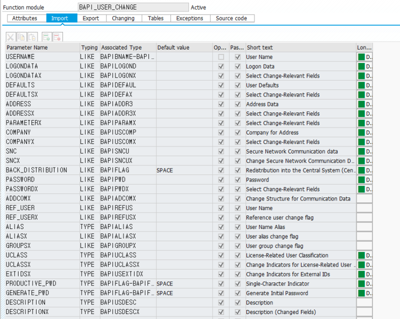 [ABAP 기초] BAPI_USER_CHANGE : 네이버 블로그