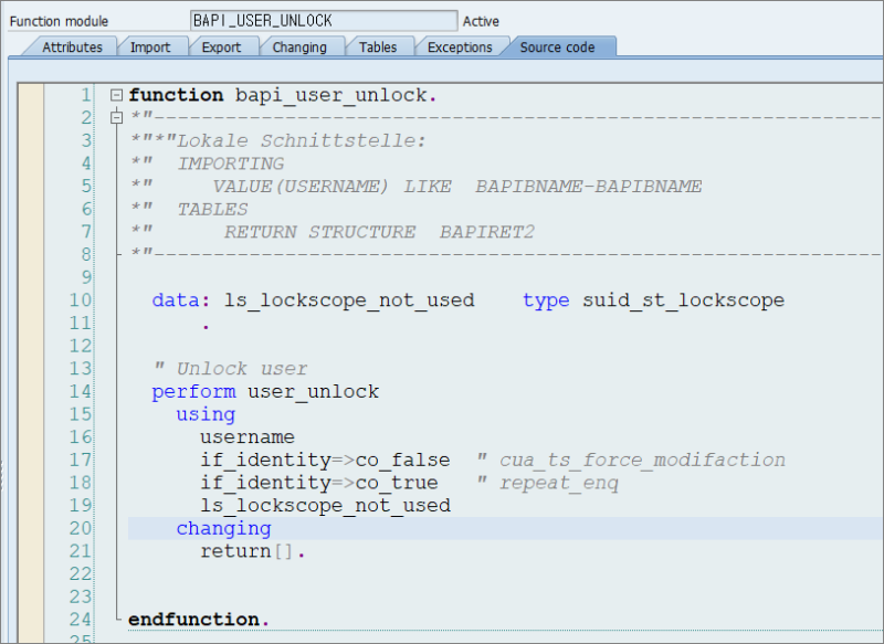 [SAP ABAP] BAPI_USER_UNLOCK : 네이버 블로그
