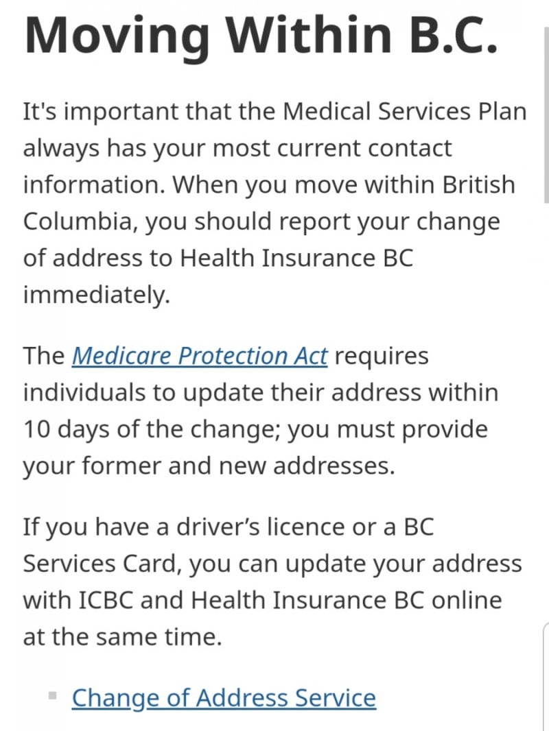 캐나다 BC주 주소이전 (MSP, ICBC) : 네이버 블로그