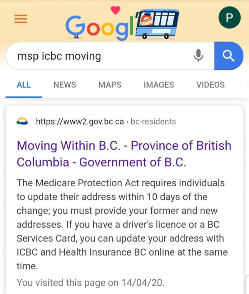 캐나다 BC주 주소이전 (MSP, ICBC) : 네이버 블로그
