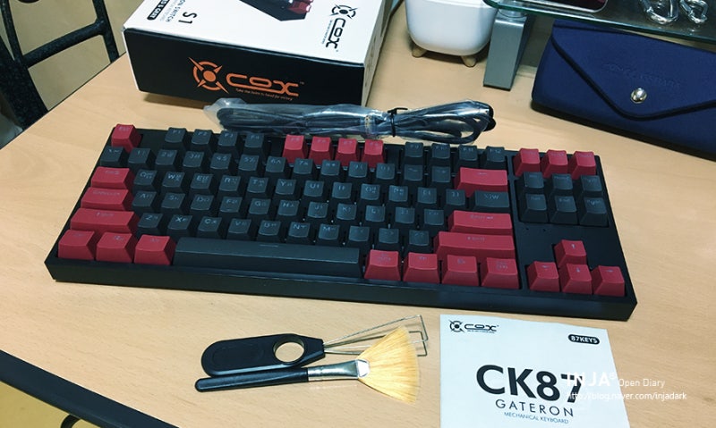 COX CK87 레드&그레이 게이트론 LED 게이밍 기계식 키보드 + 콕스 텐키리스 기계식 키보드 S1 갈축 구매 : 네이버 블로그
