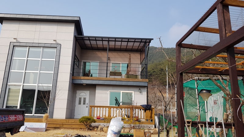 전원주택 데크 비가림차양 데크픽스 시공 비가림시설 데크지붕 복층판 그늘막 차양막 네이버 블로그