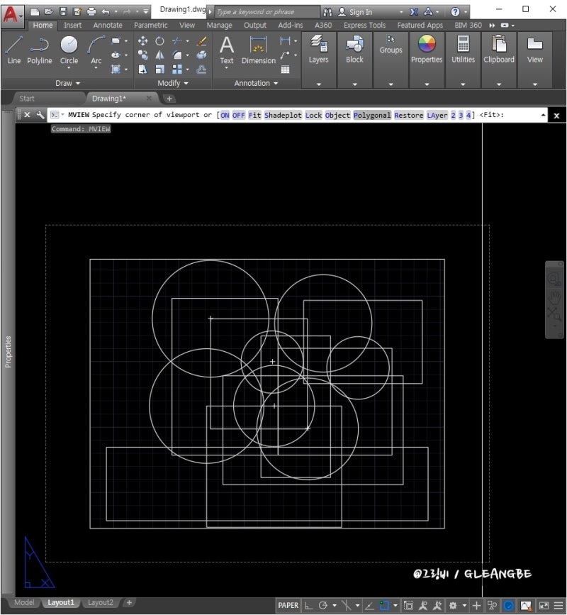 Auto CAD / 오토캐드 꿀팁! [MVIEW]에 대한 모든 것! 명령어 [MVIEW] 총정리! : 네이버 블로그