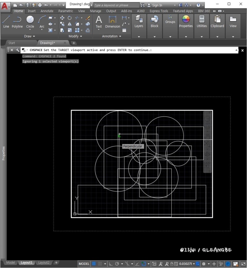 Auto CAD / 오토캐드 꿀팁! [PSPACE / CHSPACE] MVIEW 관련 명령어 : 네이버 블로그