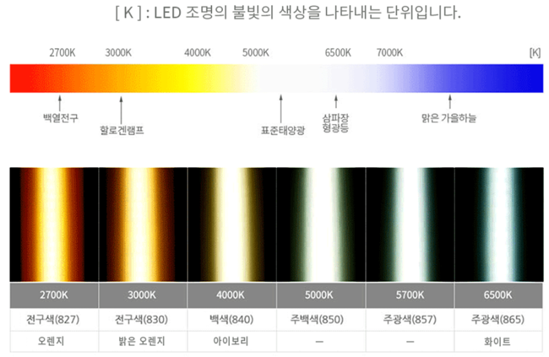 형광등 전등 램프 주백색 주광색 전구색 차이 구분 고르는 방법 네이버 블로그