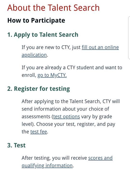 미국 존스홉킨스 CTY 영재캠프 SCAT 시험 등록 방법 : 네이버 블로그