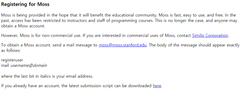 MOSS(Measure Of Software Similarity) Windows10 사용법 / 코드 카피 체크 프로그램 ...